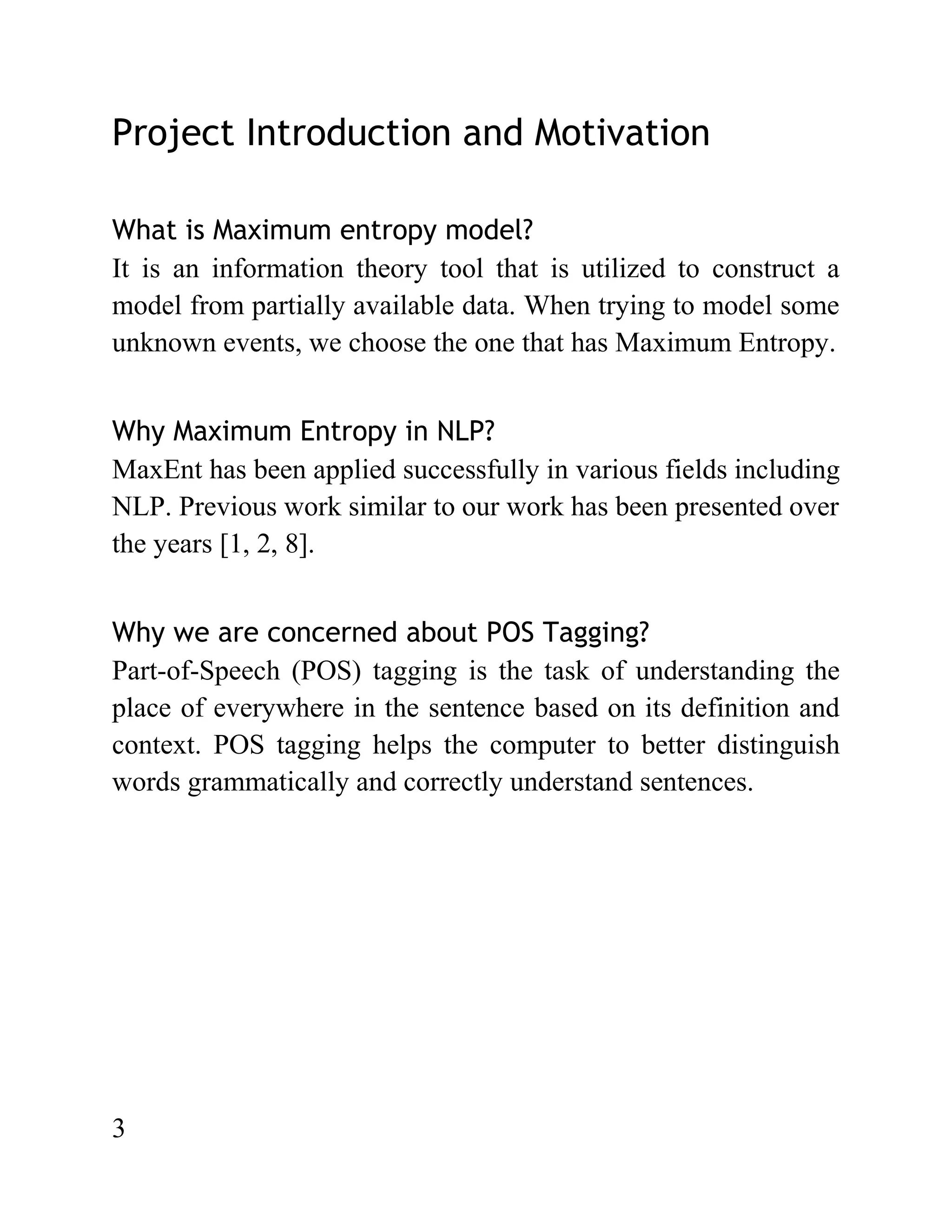 Word Tagging using Max Entropy Model and Feature selection | PDF