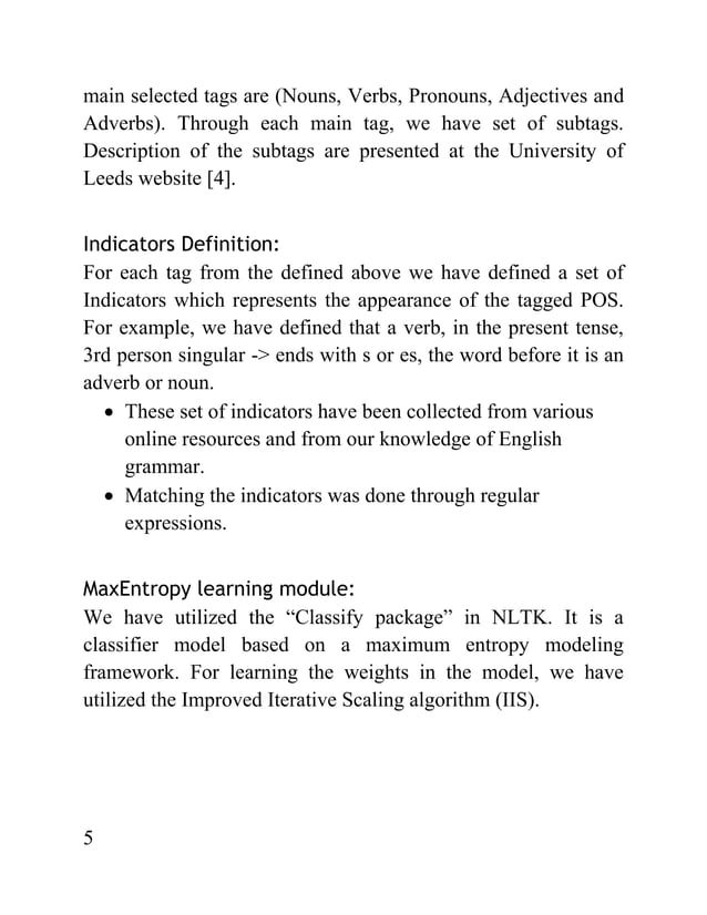 Word Tagging using Max Entropy Model and Feature selection | PDF