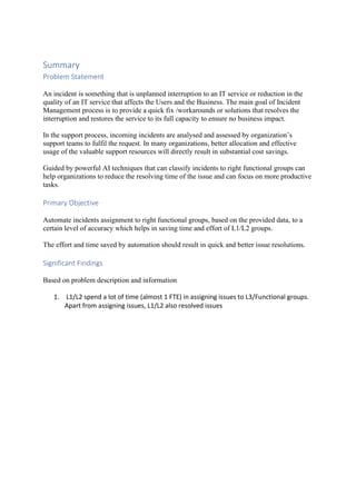 Automation of IT Ticket Automation using NLP and Deep Learning | PDF