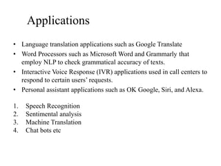 Nlp, robotics and expert system | PPTX