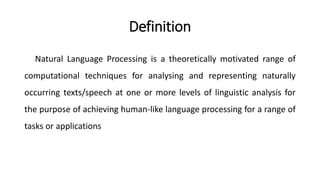 Natural language processing (NLP) | PPTX | Artificial Intelligence ...