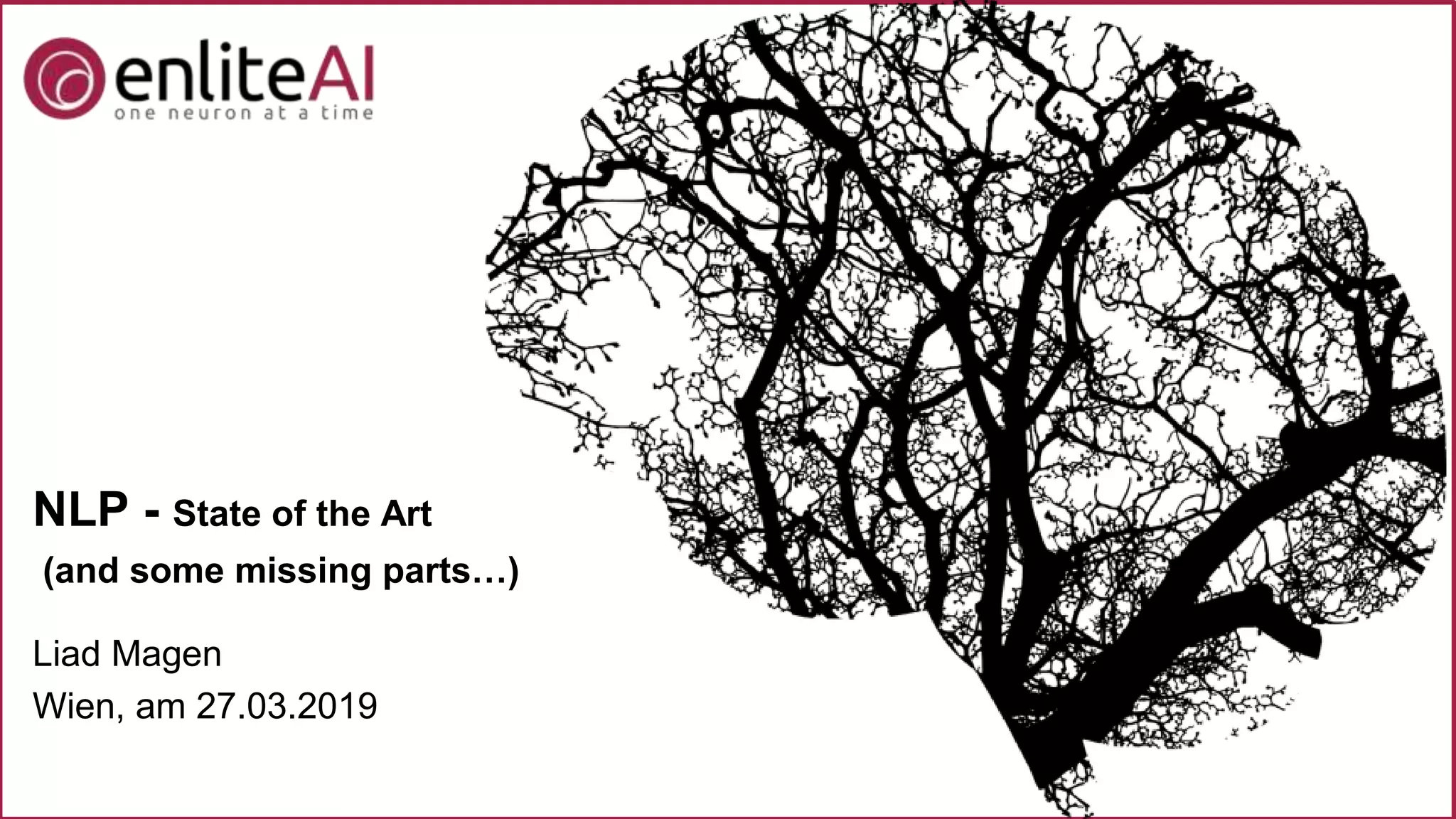 State of the art in Natural Language Processing (March 2019) | PPT