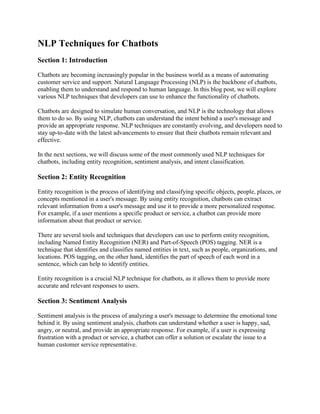 NLP Techniques for Chatbots.docx
