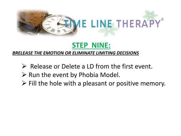 Nlp timeline therapy | PPTX | Mental Health | Diseases and Conditions