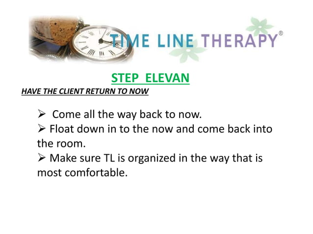 Nlp timeline therapy | PPTX | Mental Health | Diseases and Conditions