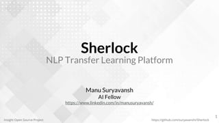 NLP Transfer learning platform | PPT