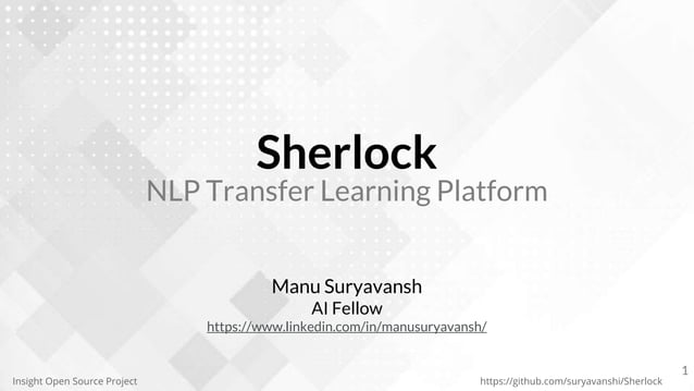 NLP Transfer learning platform | PPT