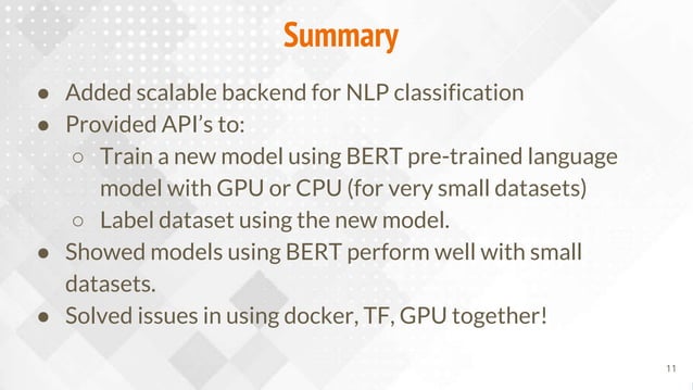 NLP Transfer learning platform | PPT