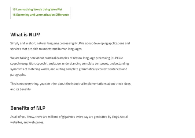 Nlp tutorial using python nltk (simple examples) | PDF