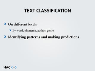 HackYale - Natural Language Processing (Week 1) | PDF