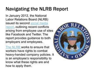 A guide to navigating social media in the workplace | PPTX