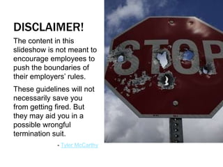 A Guide to Navigating Social Media in the Workplace | PPTX