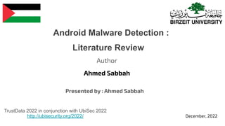 Android Malware Detection Literature Review | PDF
