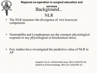 NLR and Severe Pancreatitis | PPTX
