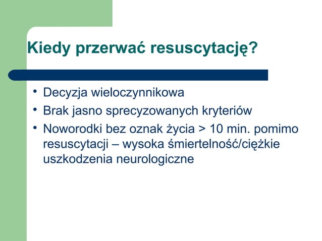 Resuscytacja noworodka bezpośrednio po urodzeniu | PPT