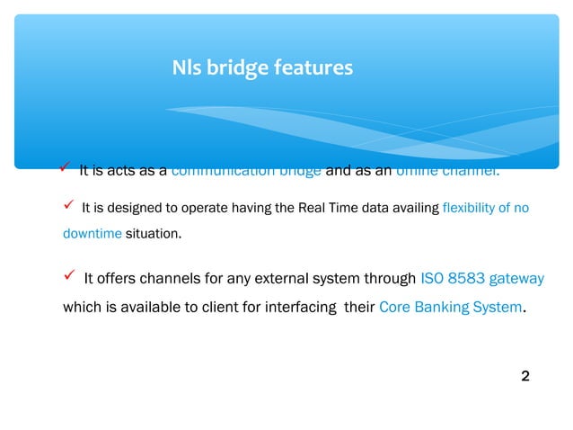 NLS Banking Solutions - NBridge | PPT