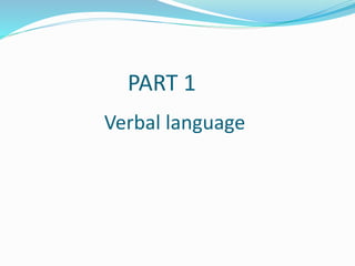 Verbal Communication | PPTX
