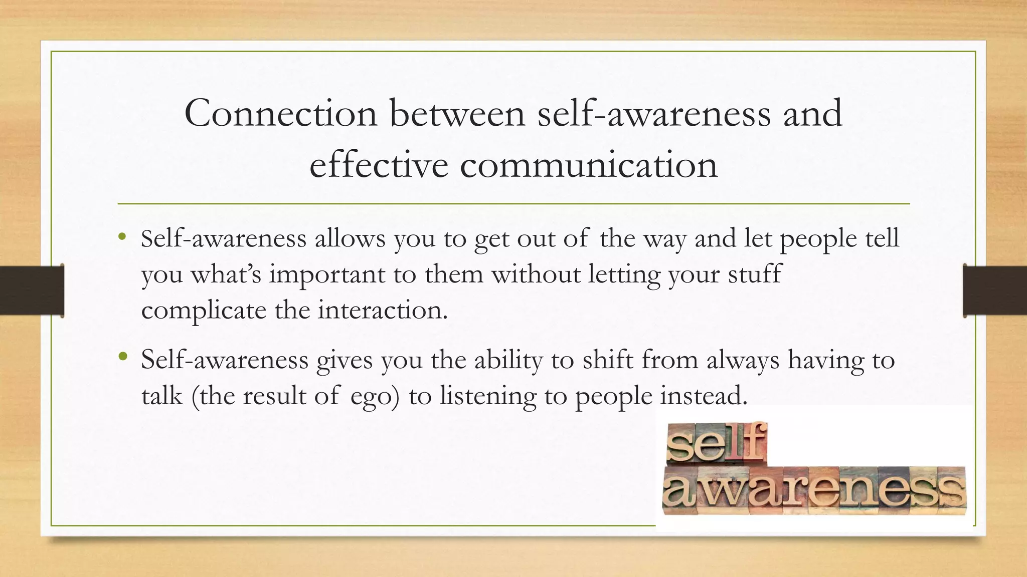 Self-awareness in communication | PDF