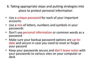 Protecting information | PDF