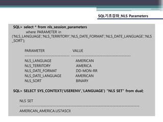 SQL_NLS parameters(2) | PPTX