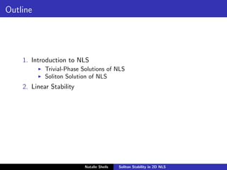 Soliton Stability of the 2D Nonlinear Schrödinger Equation | PDF