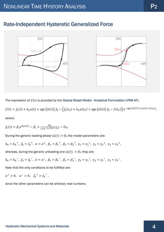 SDF Hysteretic System 1 - Analytical Vaiana Rosati Model | PDF