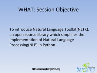 NLTK: Natural Language Processing made easy | PPT