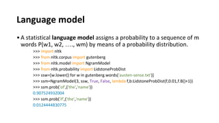 Nltk:a tool for_nlp - py_con-dhaka-2014 | PPT