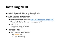 Nltk:a tool for_nlp - py_con-dhaka-2014 | PPT