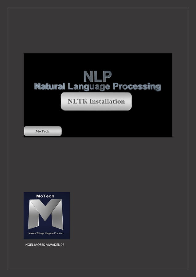 Nltk installation guide | PDF