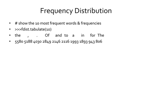NLTK | PPTX | Programming Languages | Computing