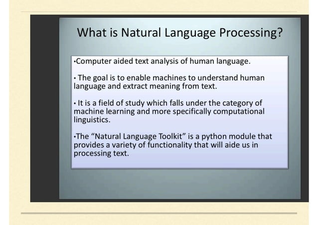 ppt about natural language toolkit in nlp | PPT