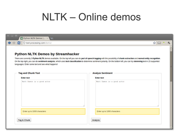 Statistical Learning And Text Classification With Nltk And Scikit Learn Ppt 