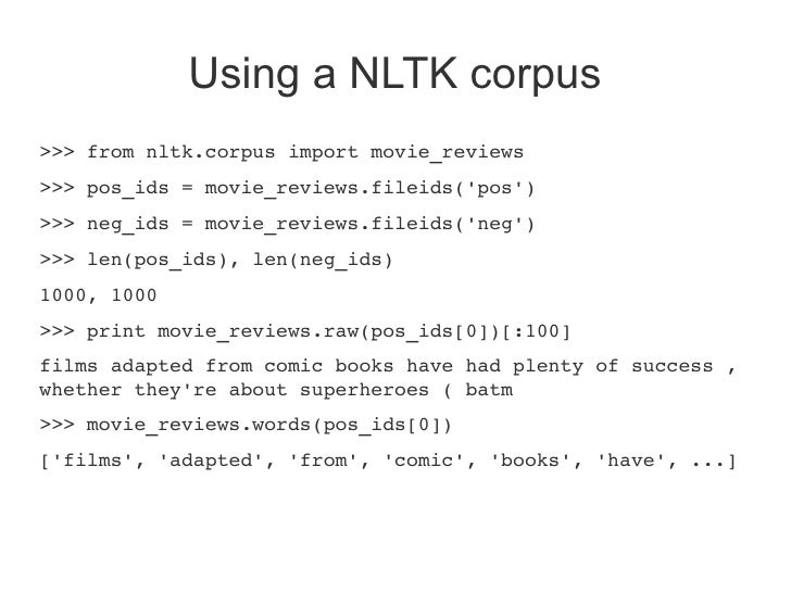 Statistical Learning and Text Classification with NLTK and scikit-lea…