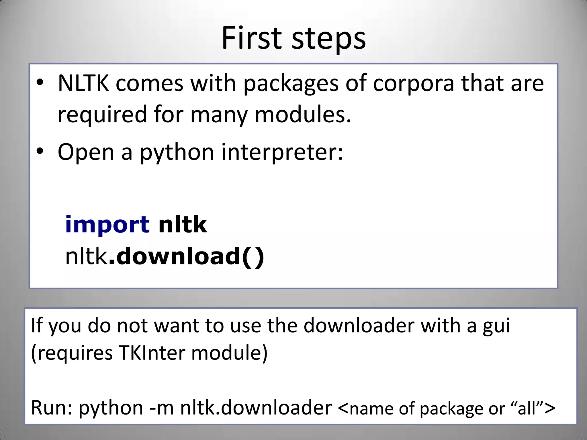 Nltk - Boston Text Analytics