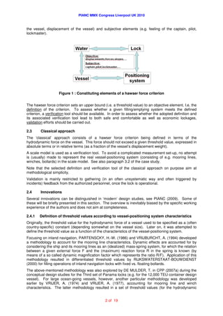 Pianc hawser force for lock case study | PDF