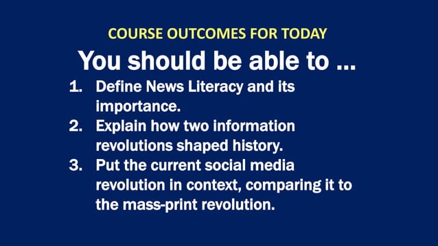 News Literacy Week 1 Lecture | PPTX | Internet for Beginners | Internet