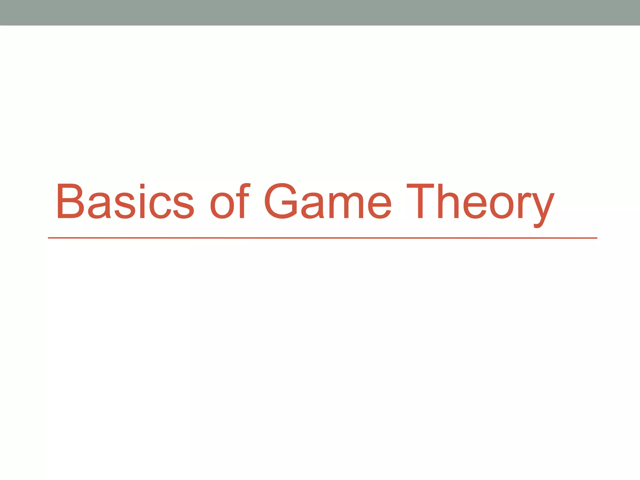 Game theory | PPT