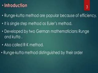 Numerical method runge kutta method | PPT