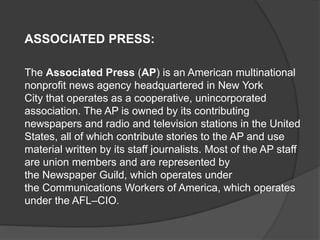 National and international News agencies | PPTX