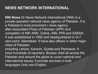 National and international News agencies | PPTX