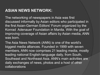 National and international News agencies | PPTX