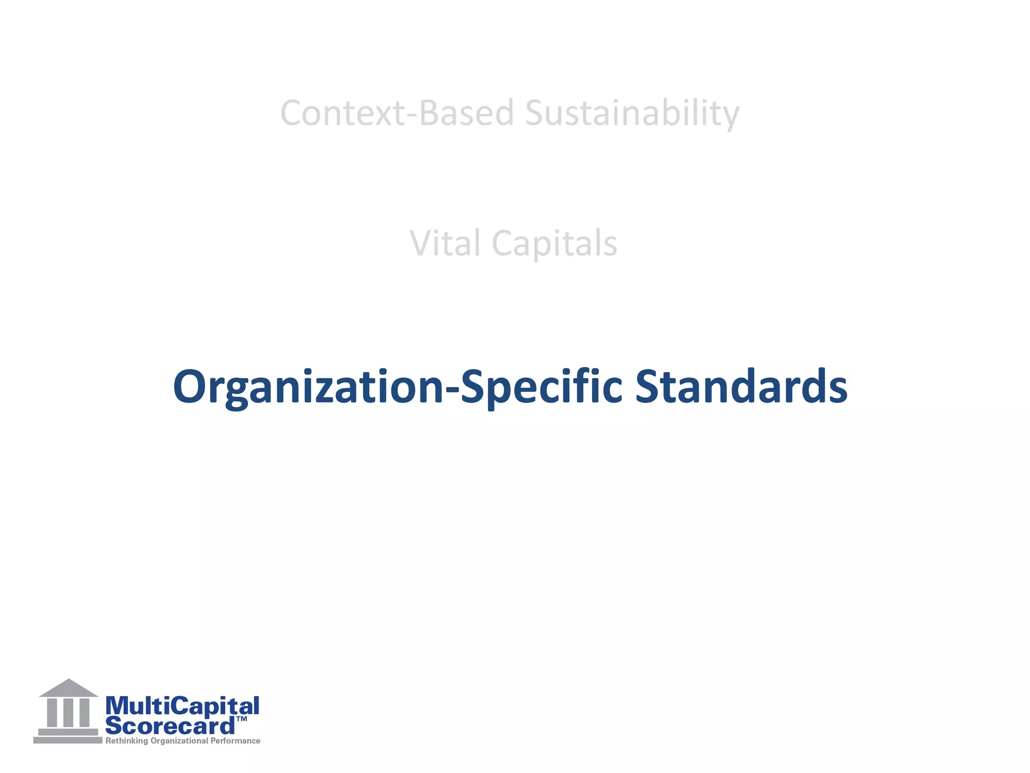 The MultiCapital Scorecard: Concept and Pilot Application | PPT