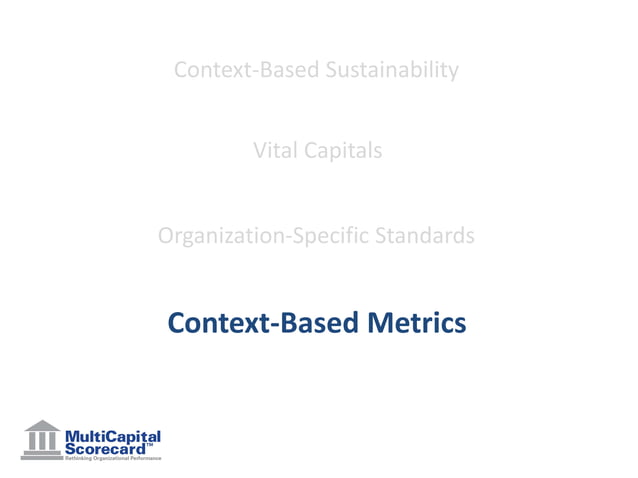The MultiCapital Scorecard: Concept and Pilot Application | PPT