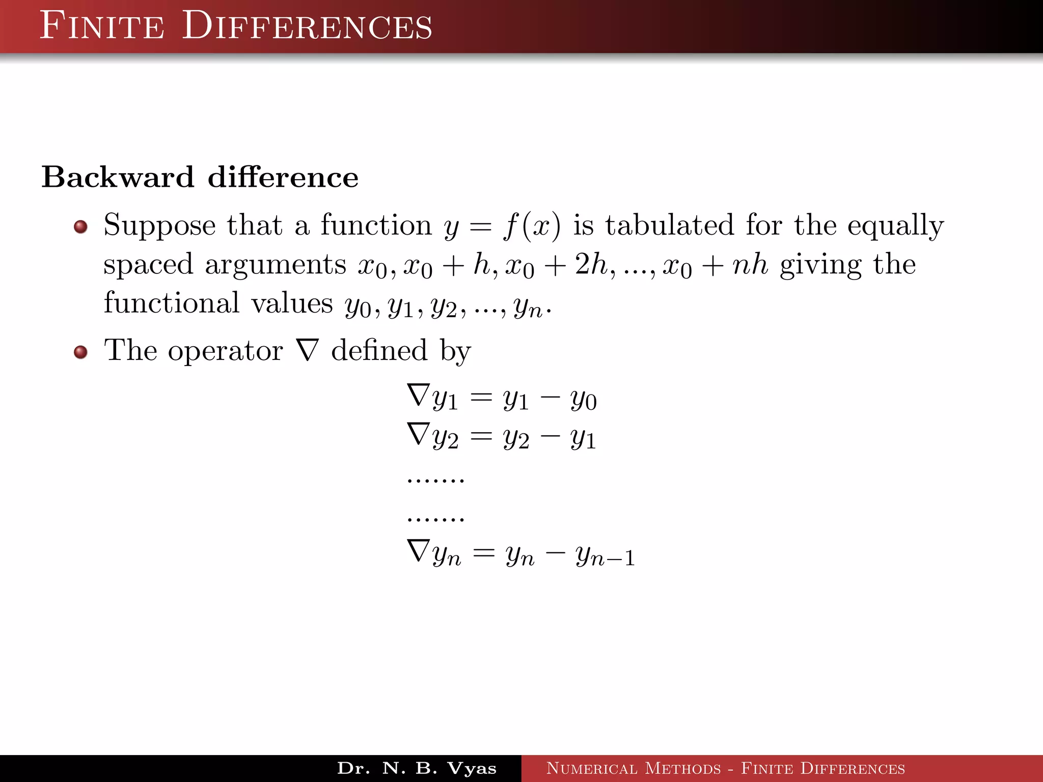Interpolation with Finite differences | PDF