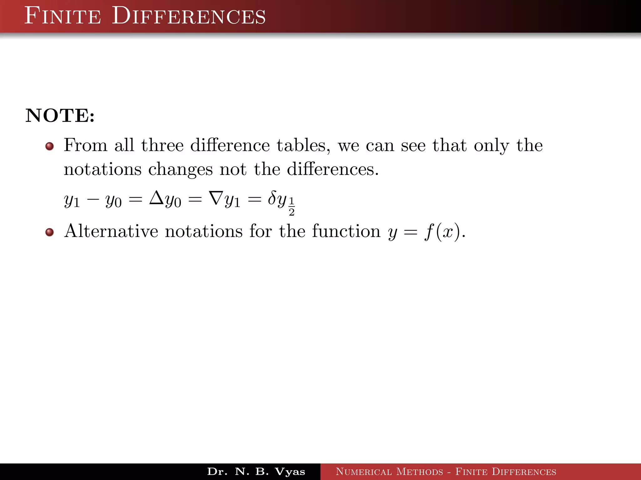 Interpolation with Finite differences | PDF