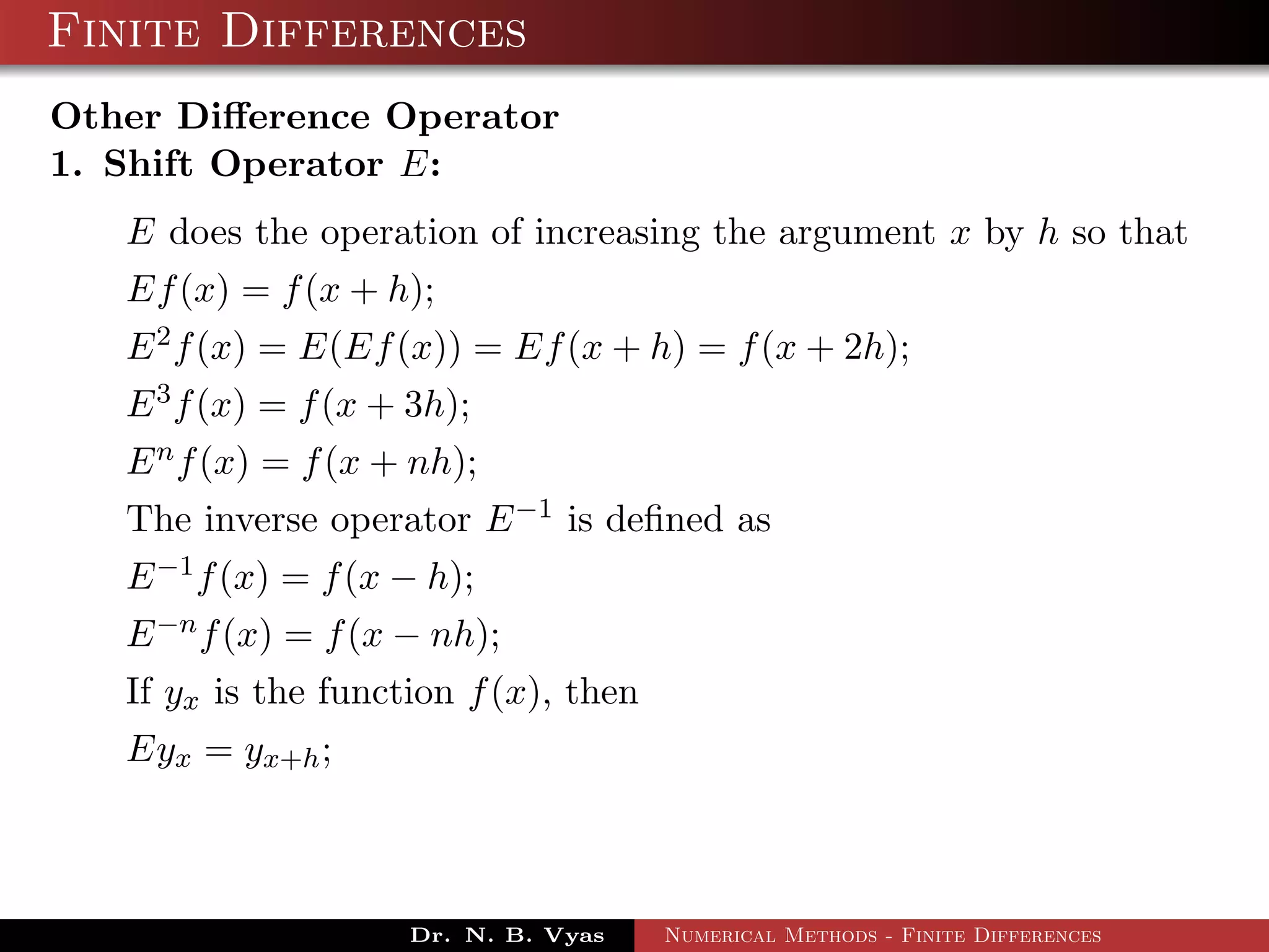 Interpolation with Finite differences | PPT