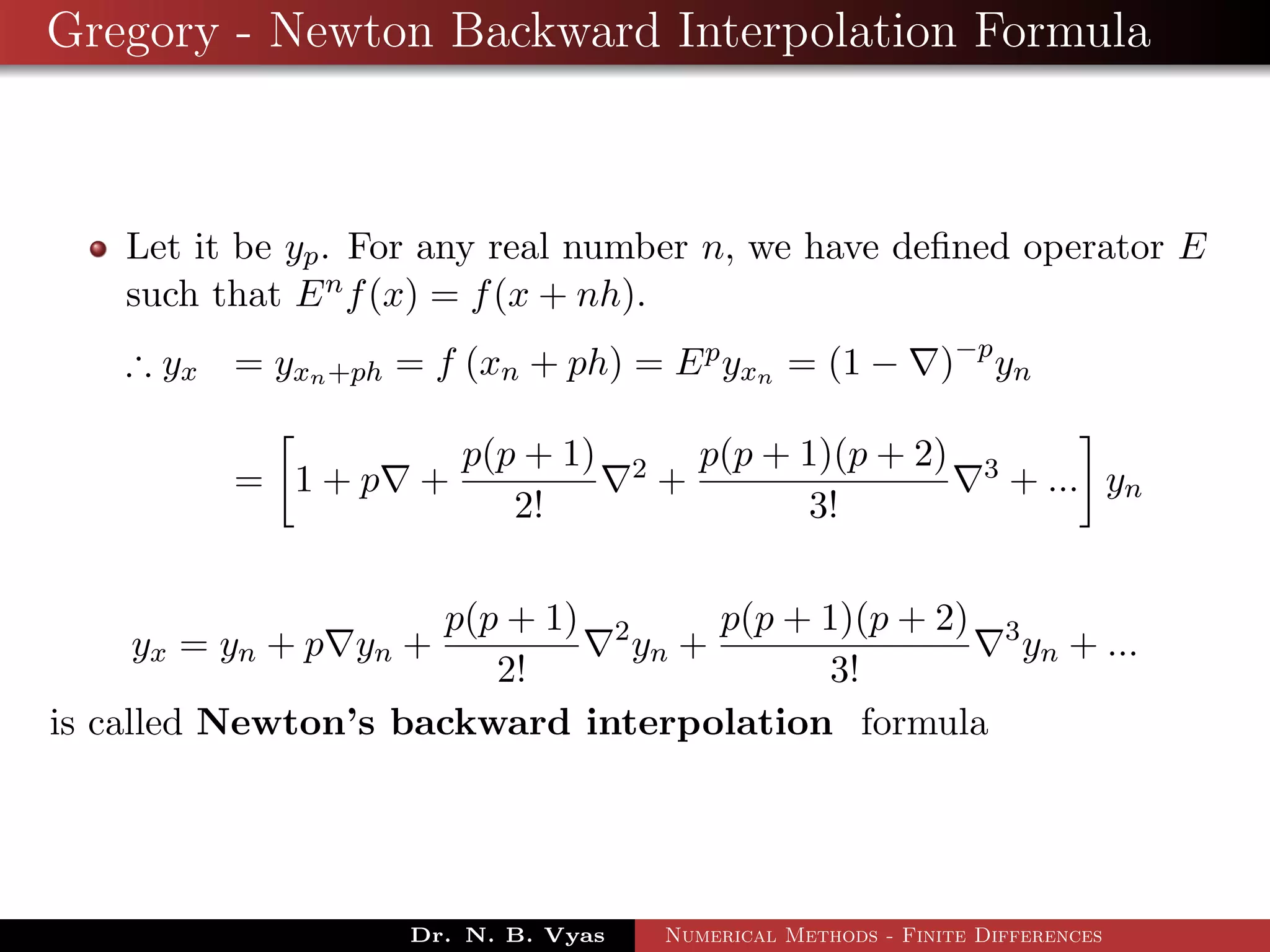 Interpolation with Finite differences | PDF