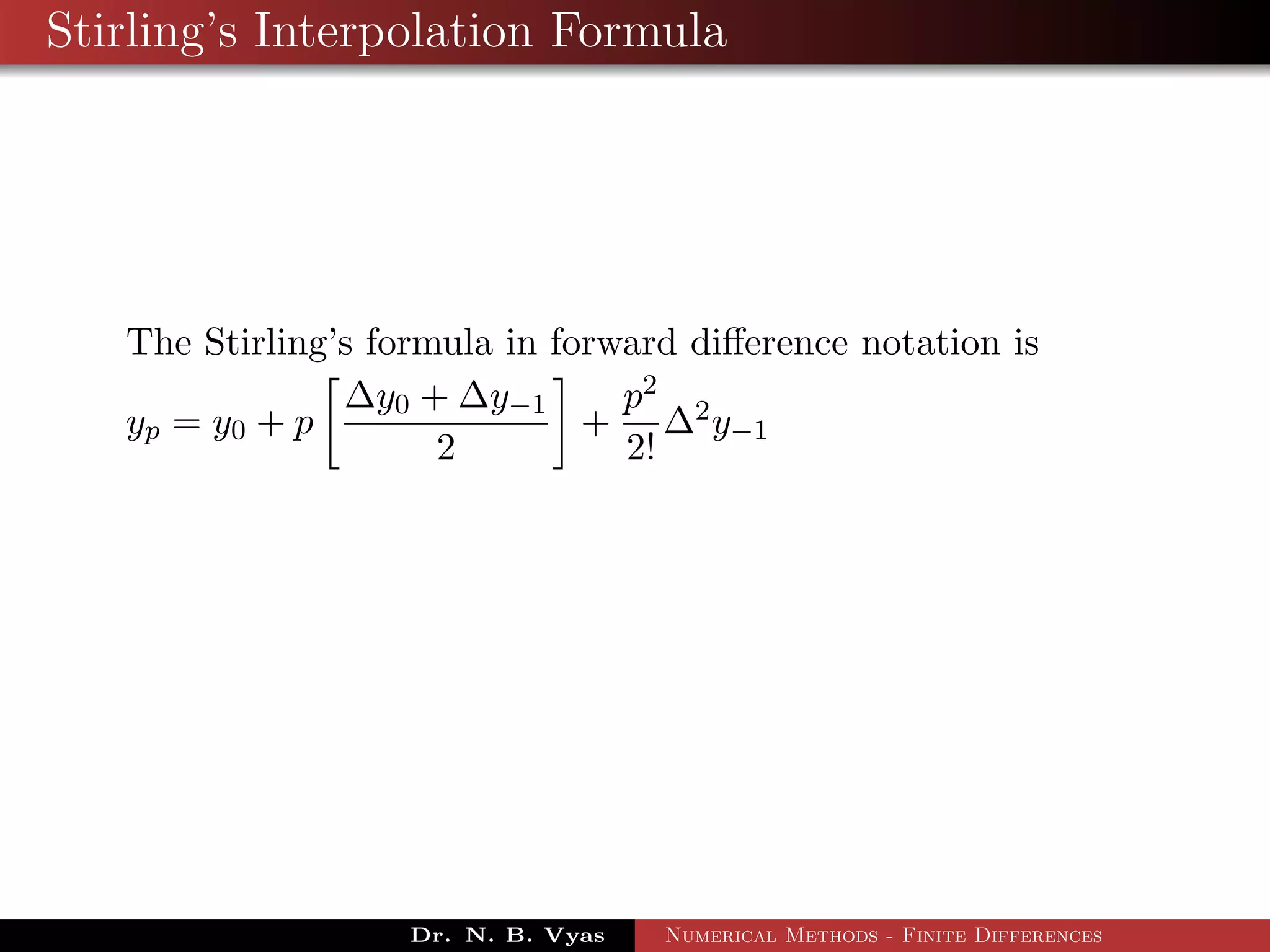 Interpolation with Finite differences | PDF