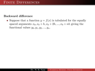 Interpolation with Finite differences | PDF
